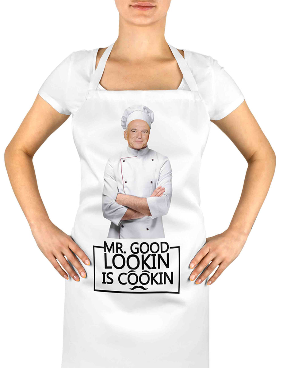 סינר עם פרצוף דגם - MR GOOD LOOKIN' IS COOKIN' – Groovies